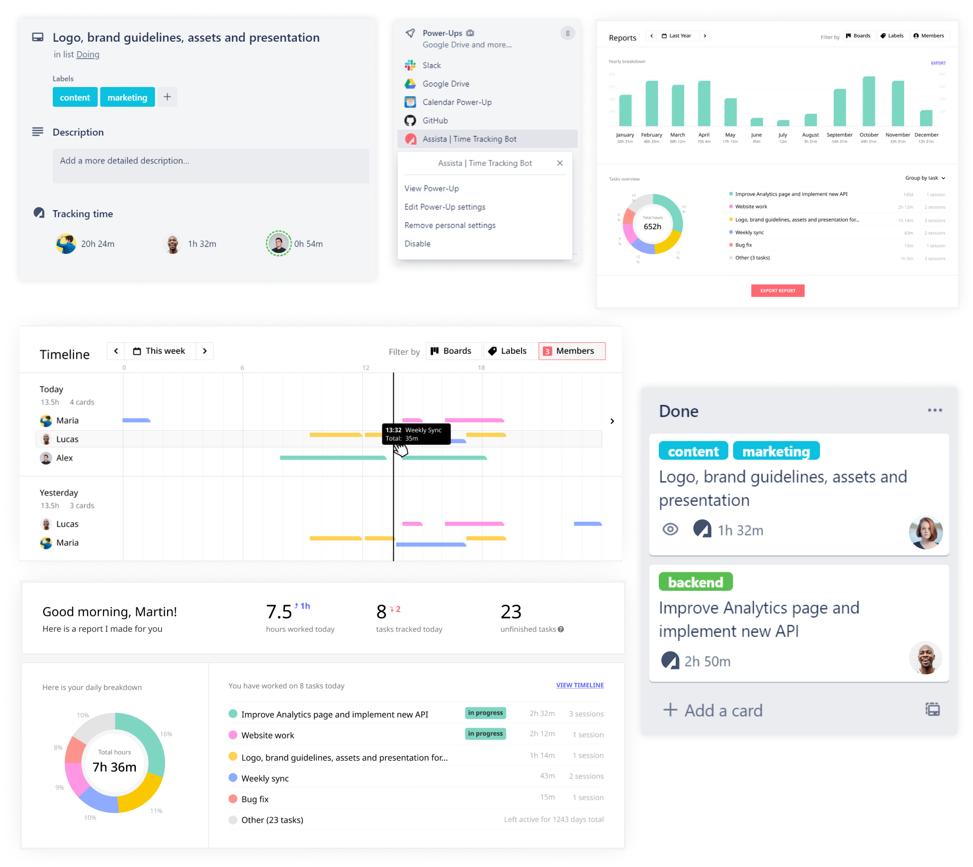 Trello Power-Up | Assista | Time Tracking Bot